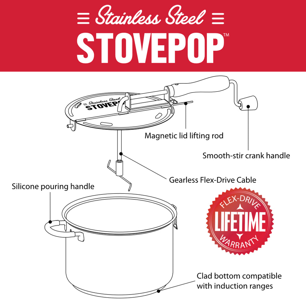 StovePop Stainless Steel Popcorn Popper – VKP Brands