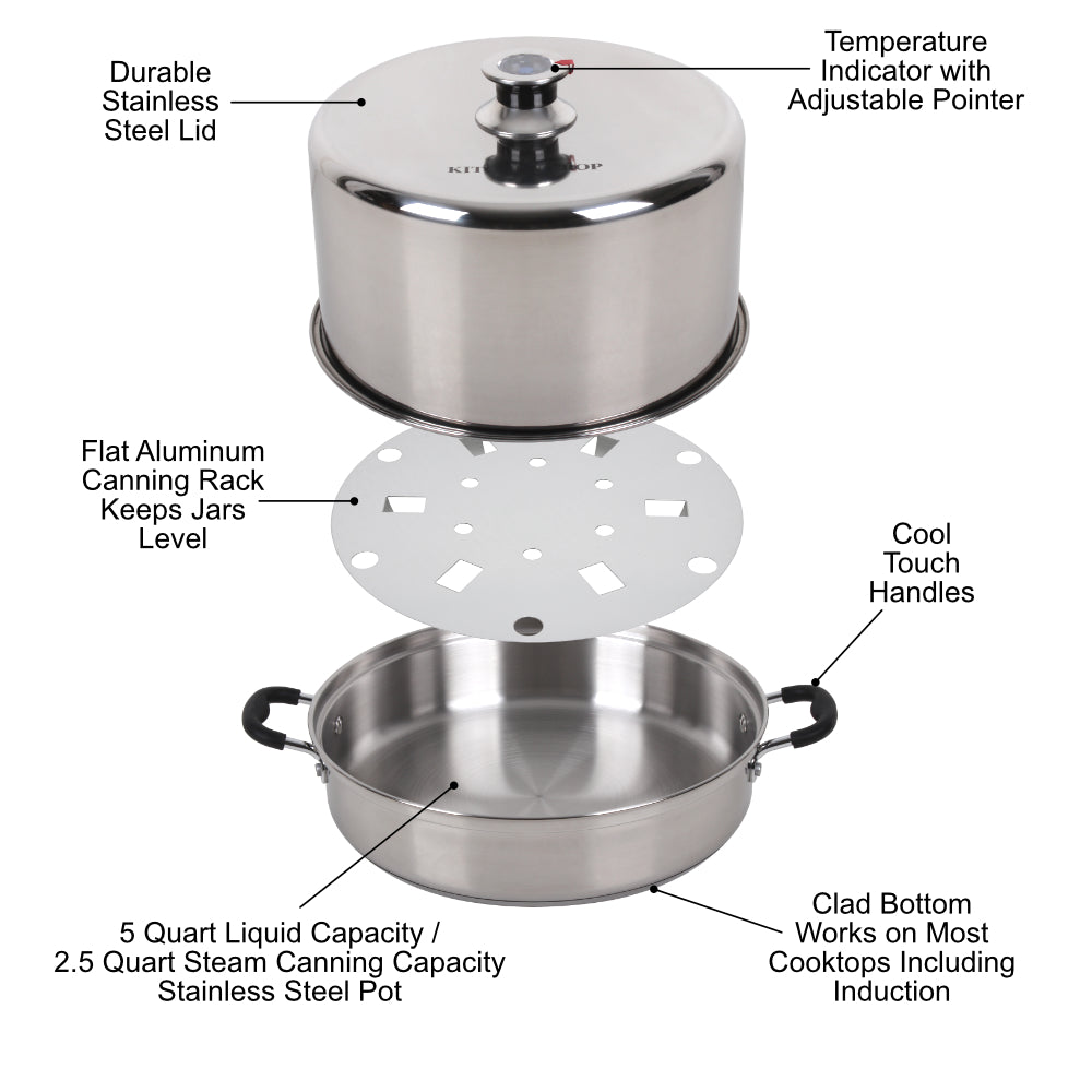 Kitchen Crop Stainless Steel Steam Canner – VKP Brands